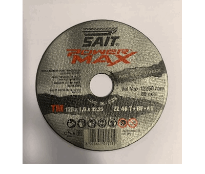 SAIT POWER MAXX KAPPSKIVE METAL INOX 125x1,0 ZZ60T - Øverland & Co